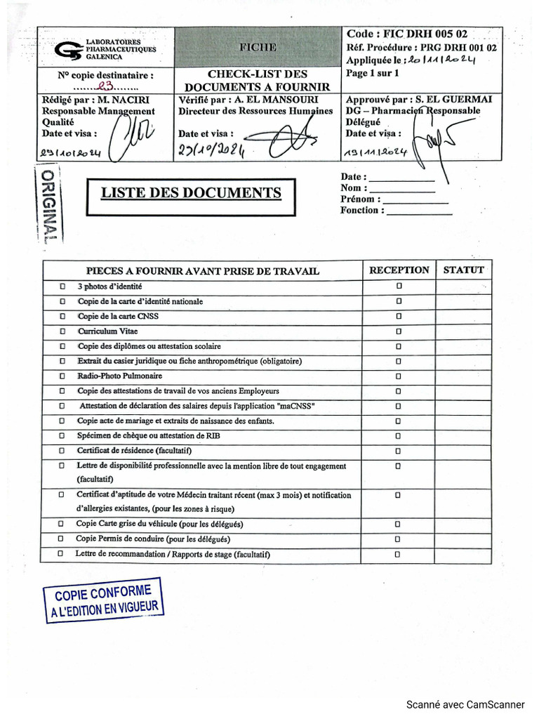 Liste Des Documents à Fournir | PDF