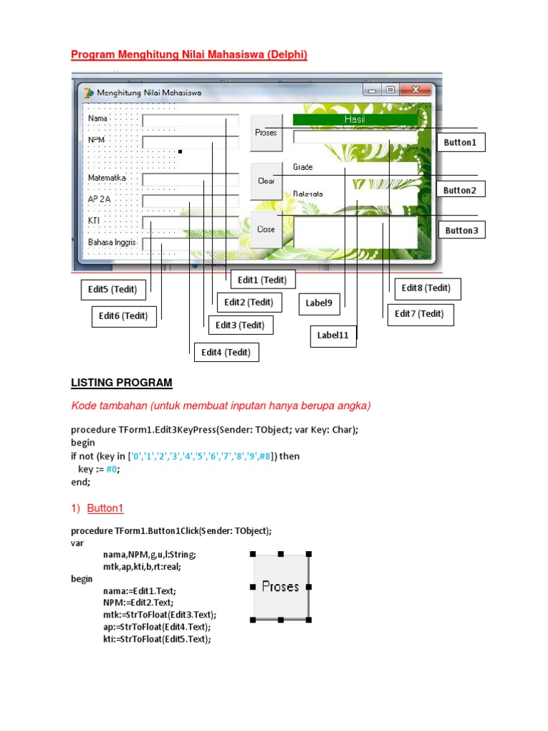 Program Menghitung Nilai Mahasiswa | PDF