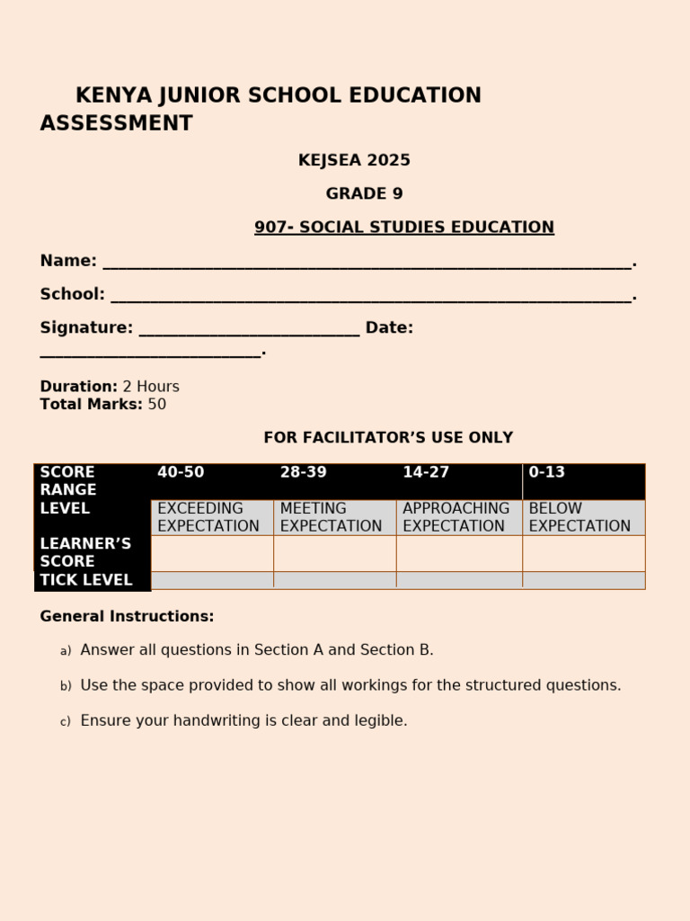 Grade 9 Social Studies Paper | PDF | Earth | Sun
