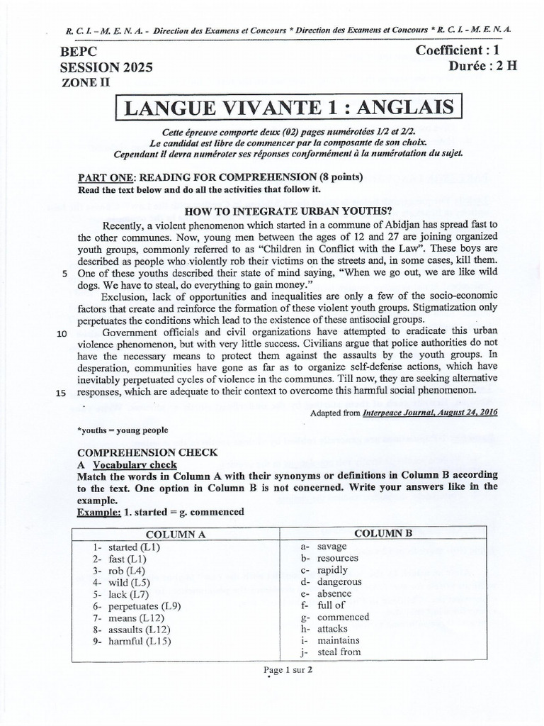 Anglais Zone 2 | PDF