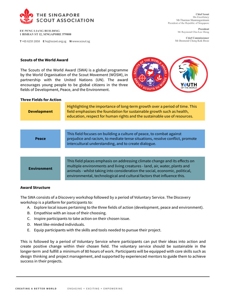 Scouts of the World Award Overview | PDF | Sustainability