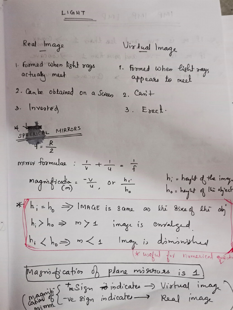 Light Very Important Points To Remember | PDF