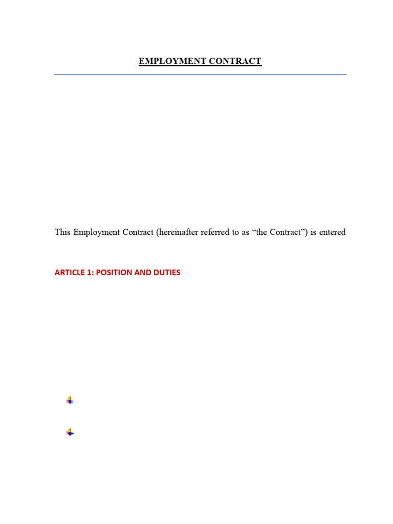 Employment Contract for Financial Officer | PDF | Salary | Employment