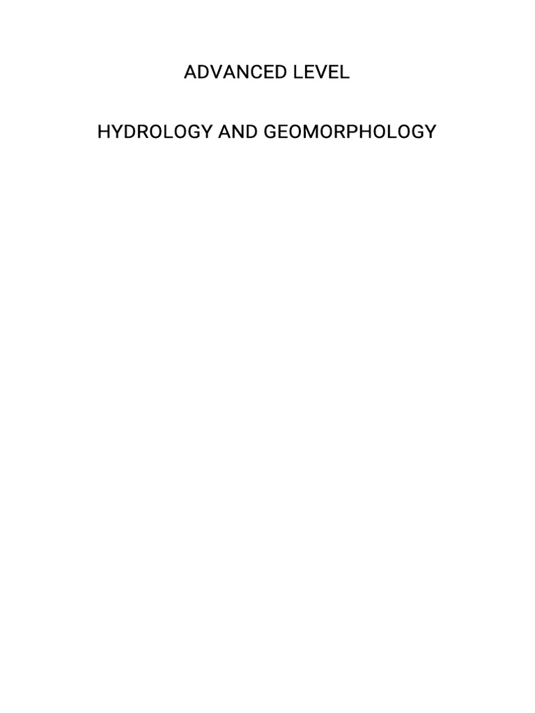 Hydrology & Geomorphology | PDF