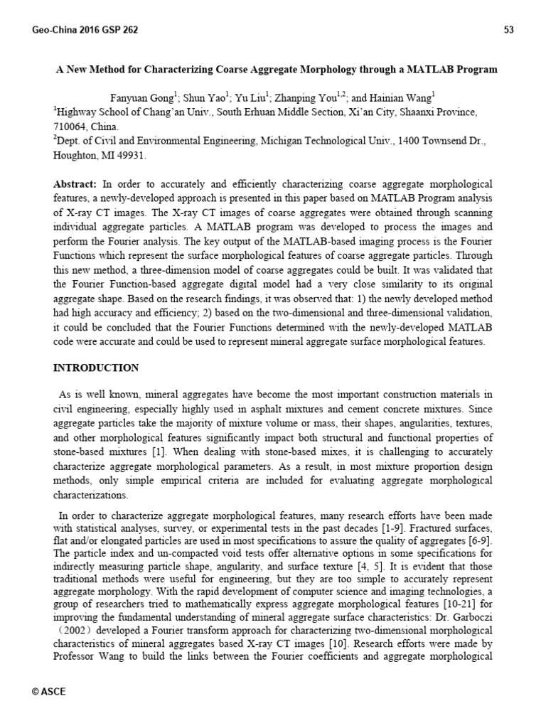 A New Method For Characterizing Coarse Aggregate Morphology Through A ...
