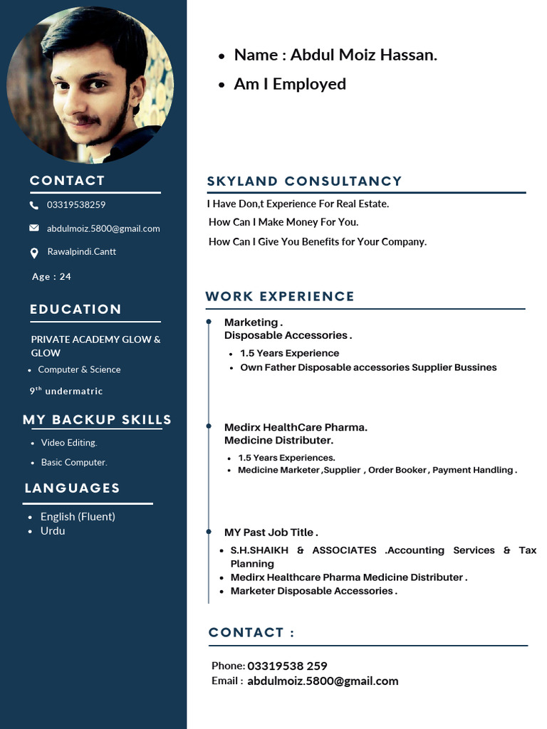Blue Simple Professional CV Resume | PDF