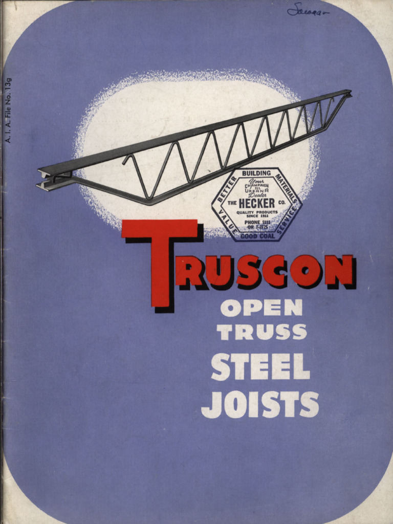Truscon Open Truss Steel Joints 1946 | PDF