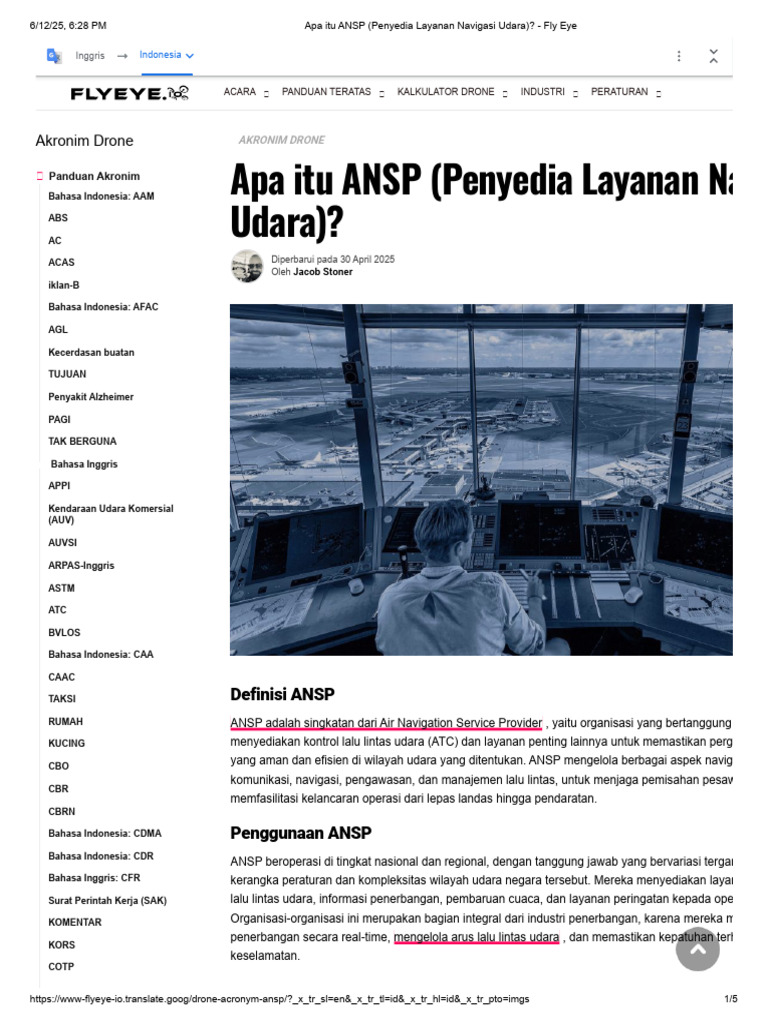 Apa Itu ANSP (Penyedia Layanan Navigasi Udara)_ - Fly Eye | PDF