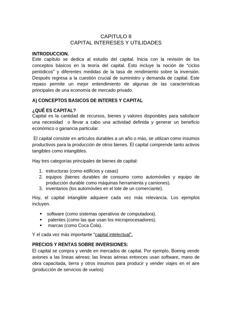 Conceptos Clave de Capital y Rendimiento | PDF | La política monetaria ...