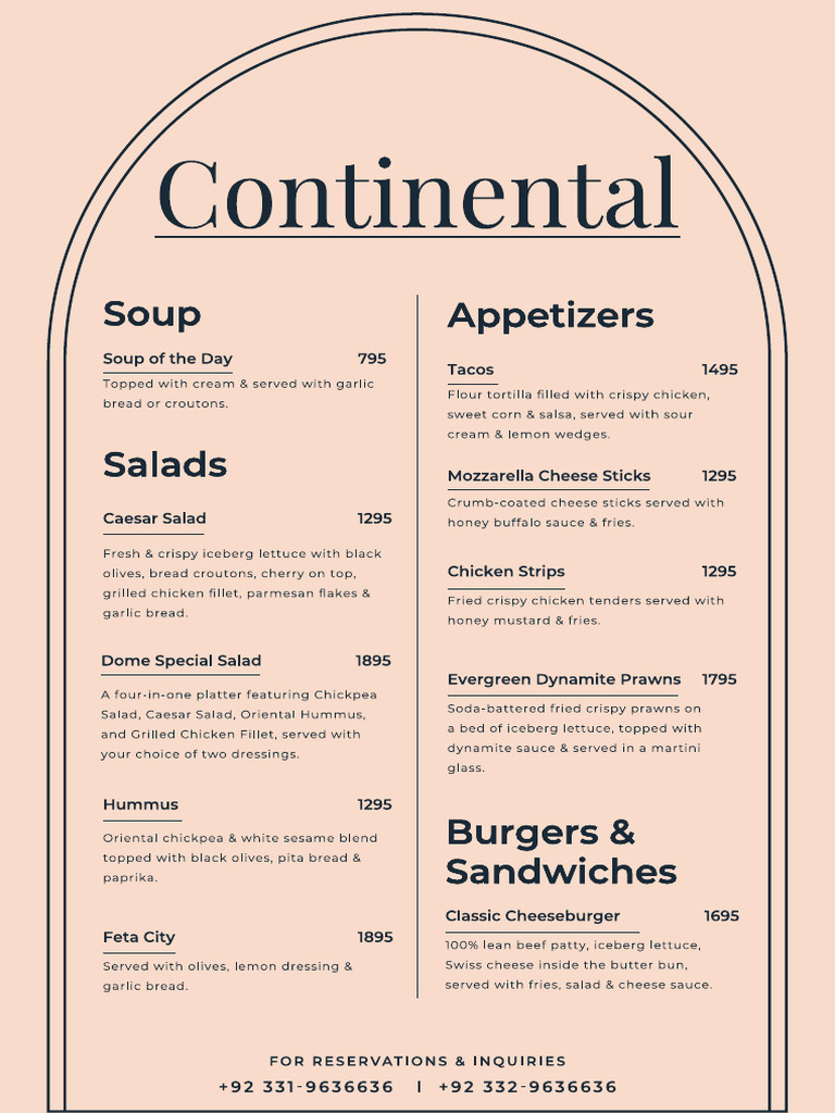 Dome New Menu Inner Without Bleed | PDF