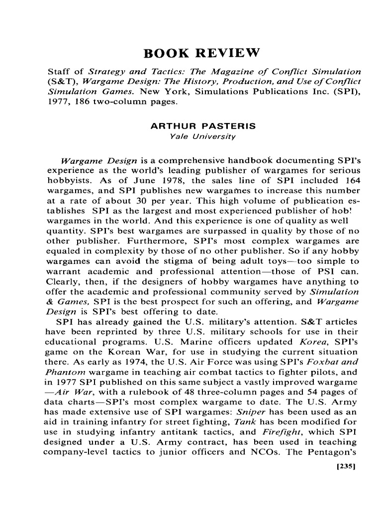 Review Only Wargame Design The History, Production, and Use of Conflict ...