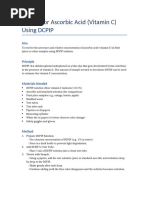 DCPIP Vitamin C Testing Method | PDF