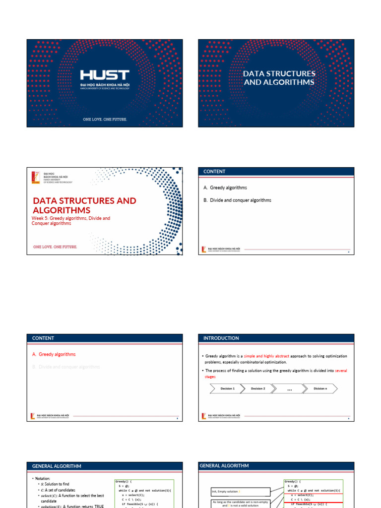 Week05 Greedy DivideAndConquer | PDF | Computational Problems | Algorithms