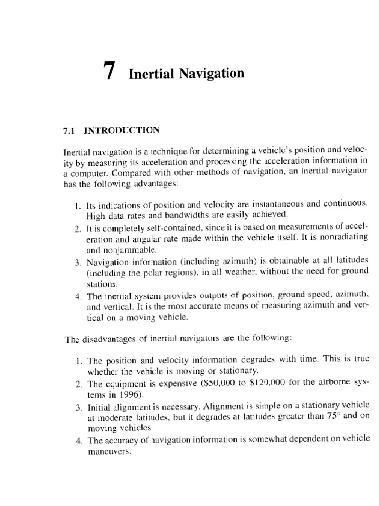 Inertial Navigation | PDF