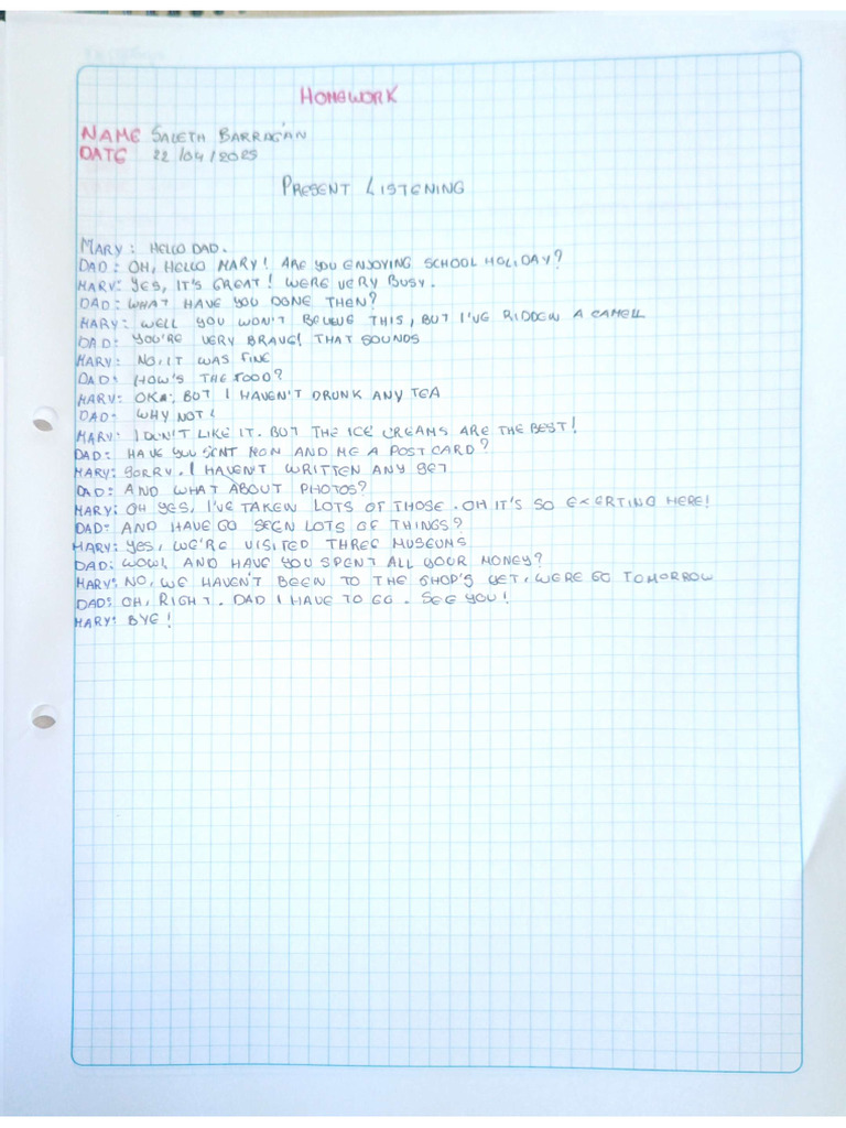 English Homework - Ariana Saleth Barragán Moreta | PDF