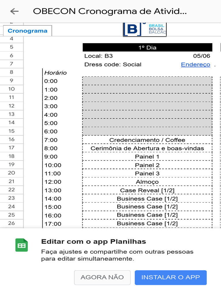 OBECON Cronograma de Atividades - Final 2025.Xlsx - Google Drive | PDF