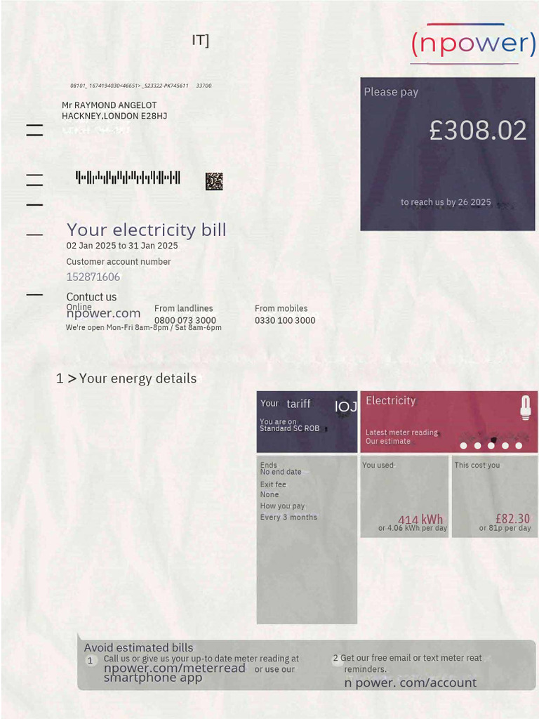 Uk Utility Bill PDF | PDF
