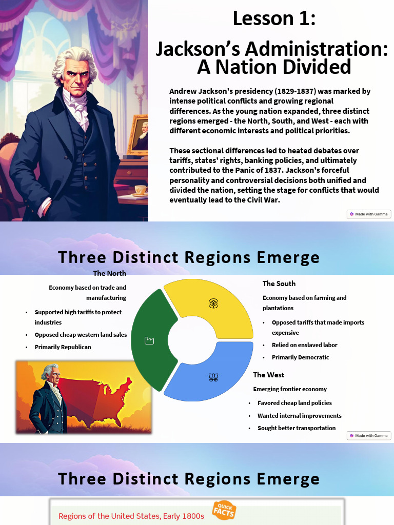 Lesson 1 Jackson's Administration 2025 | PDF | Whig Party (United ...