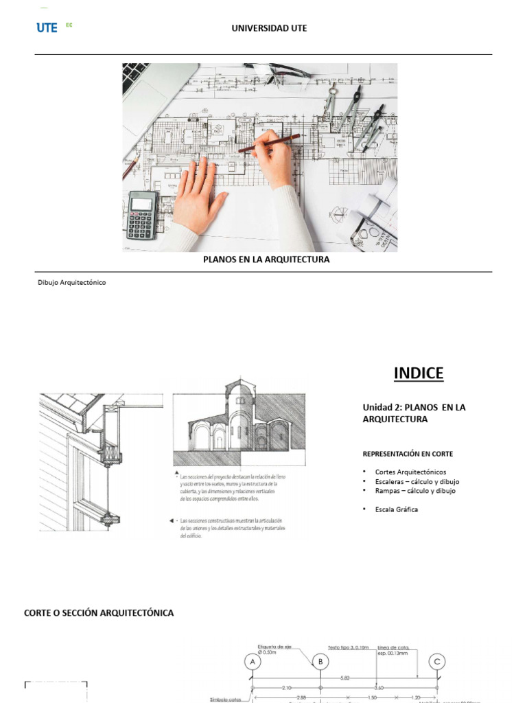 Cortes Arquitectónicos de Escaleras y Rampas | PDF