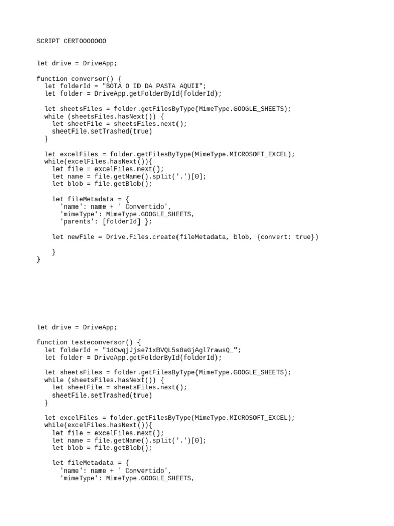 Script Conversor | PDF