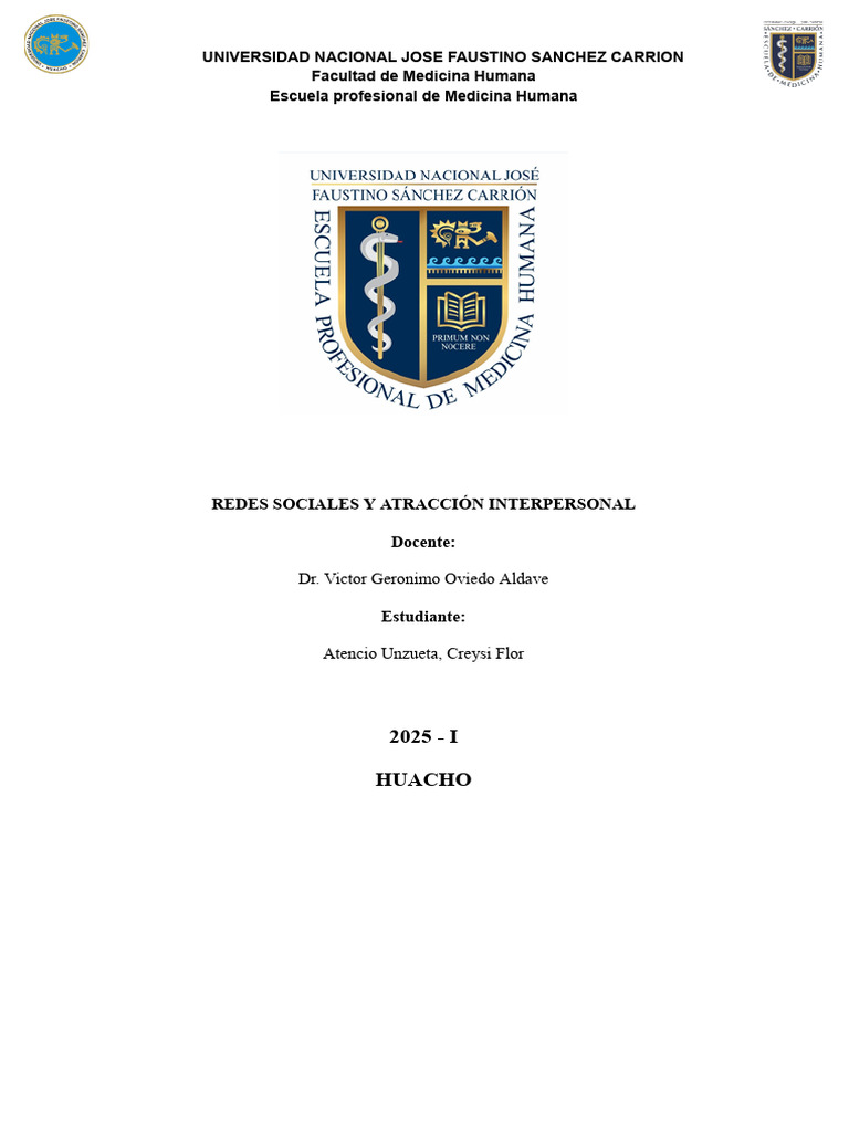 Monografia Redes Sociales y Atraccion Interpersonal | PDF | Las ...