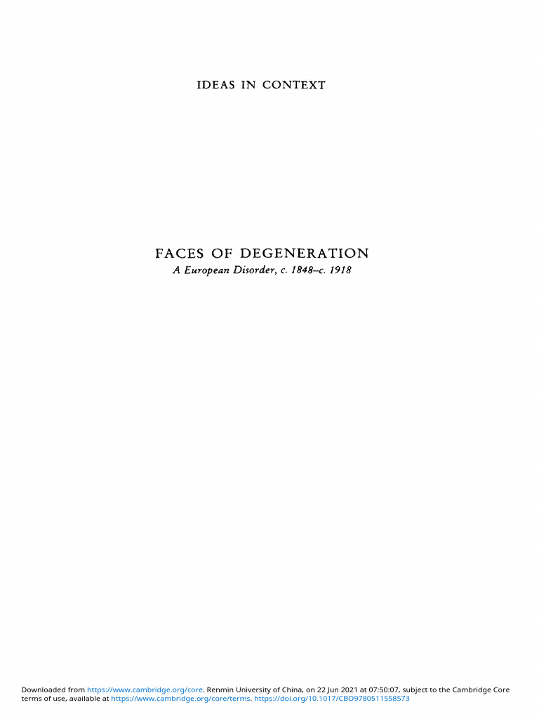 (Ideas in Context 15) Daniel Pick - Faces of Degeneration - A European ...