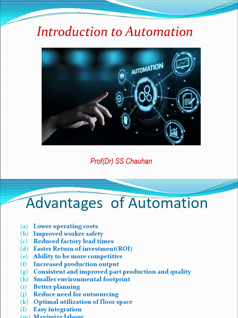 Advantages of Automation | PDF | Automation | Mechanical Engineering