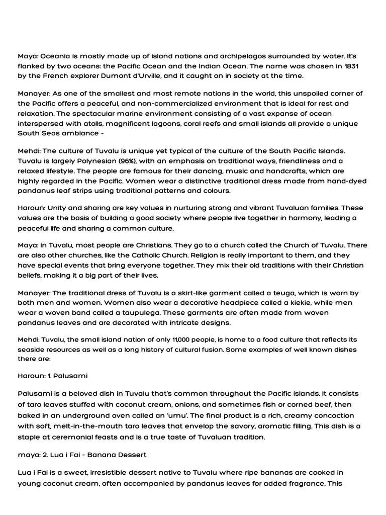 Oceania Is Mostly Made Up of Island Nations and Archipelagos Surrounded ...