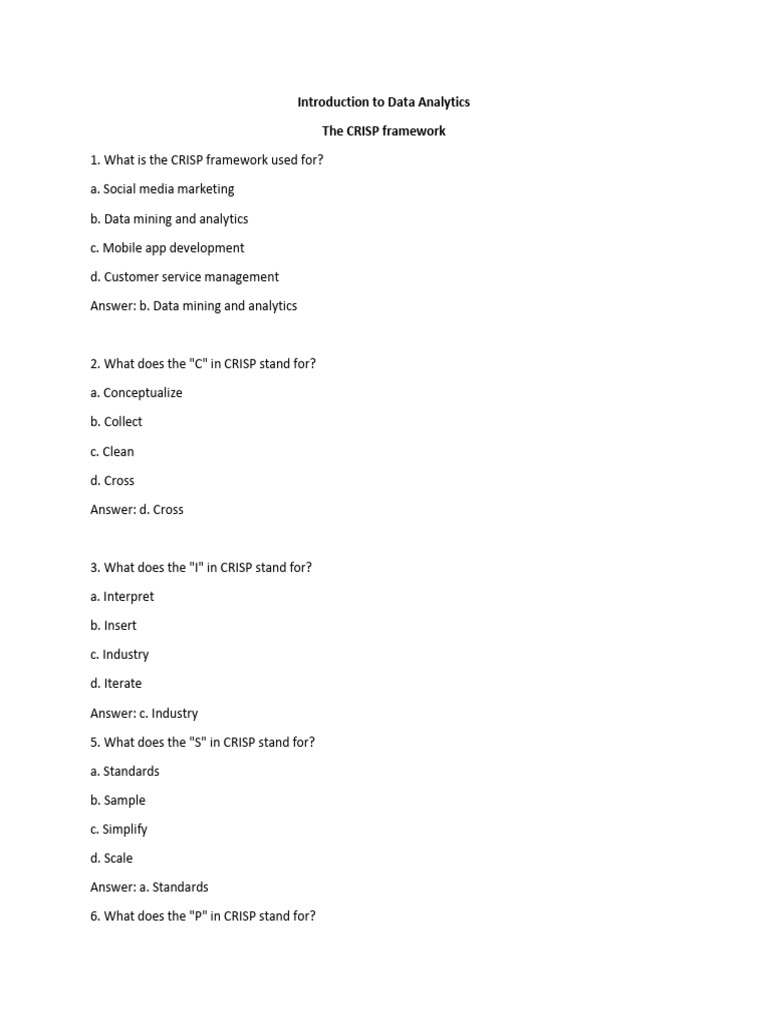 Understanding the CRISP Data Framework | PDF | Data Model | Databases