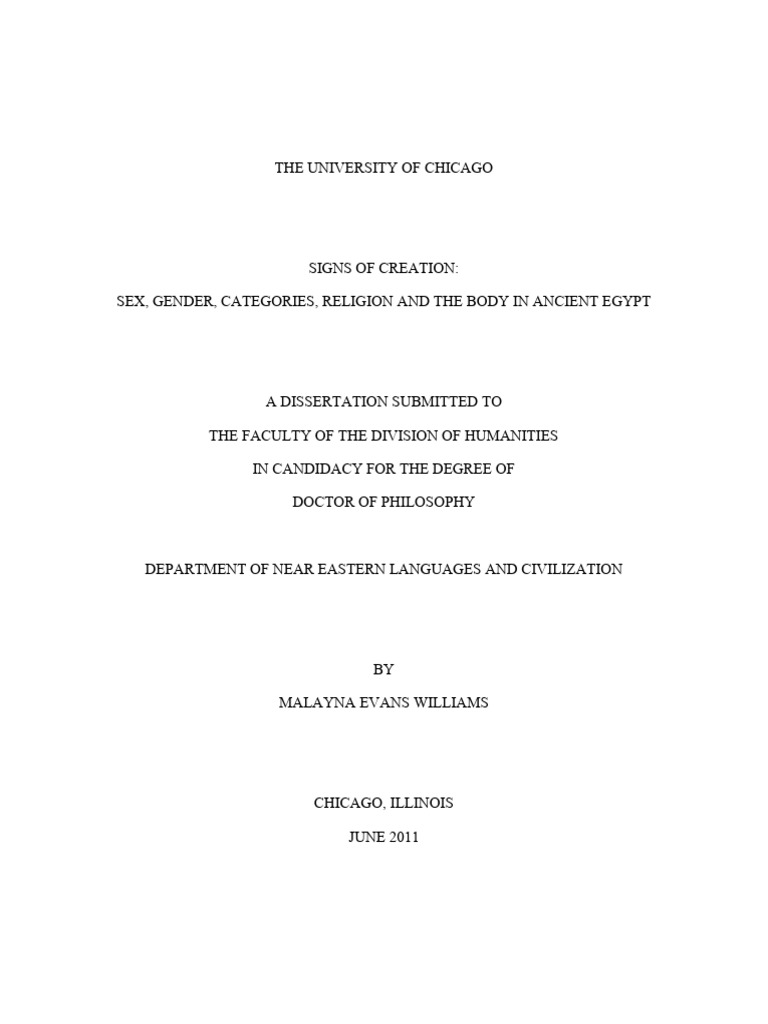 Signs of Creation Sex Gender Categories | PDF | Egyptian Mythology | Gender