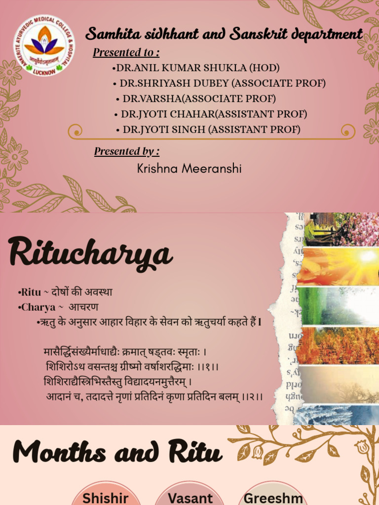 Ritucharya Final Presentation | PDF