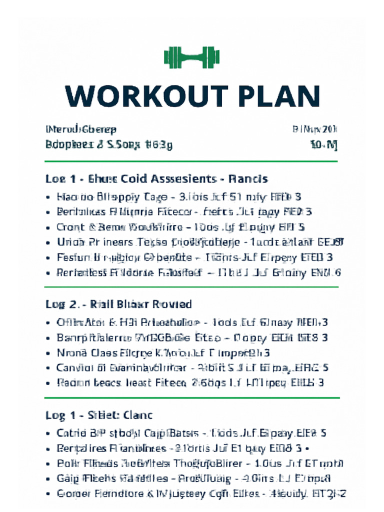 Workout Plan Infographic | PDF