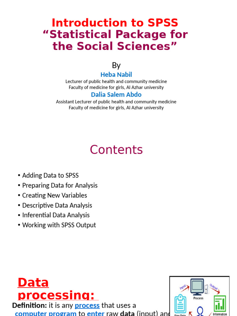 11-SPSS Workshop Dalia and 4 December 2024 | PDF | Spss | Data