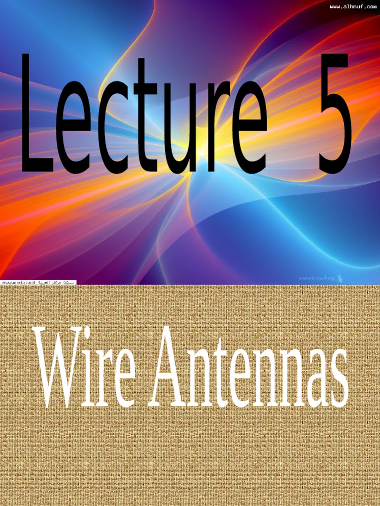 Lecture 5 | PDF | Antenna (Radio) | Euclidean Vector