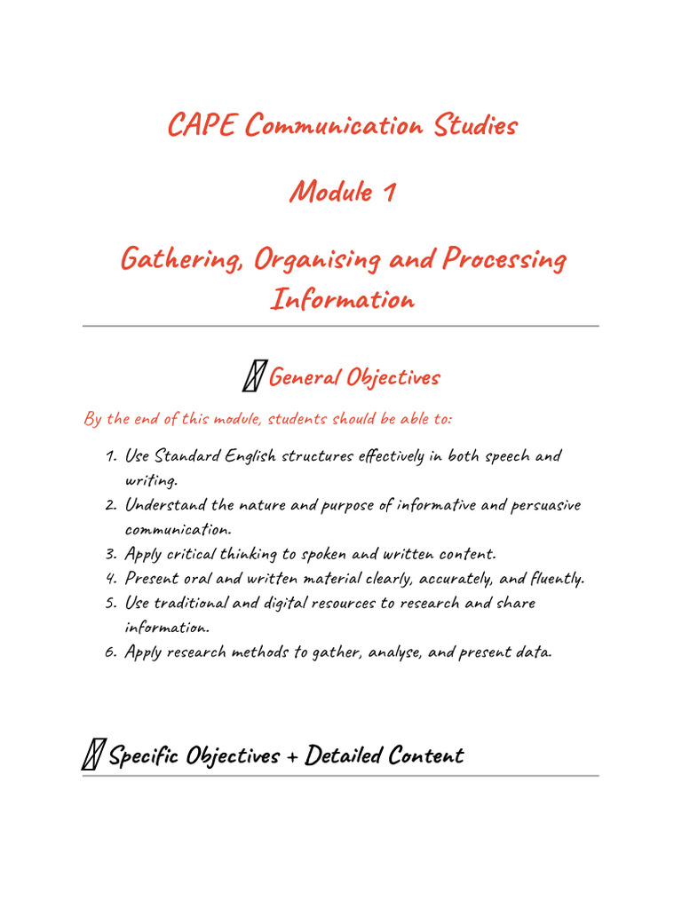 CAPE Communication Studies | PDF | Human Communication | Communication