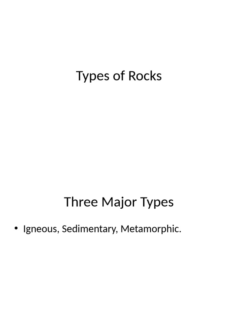 Types of Rocks Class Notes | PDF