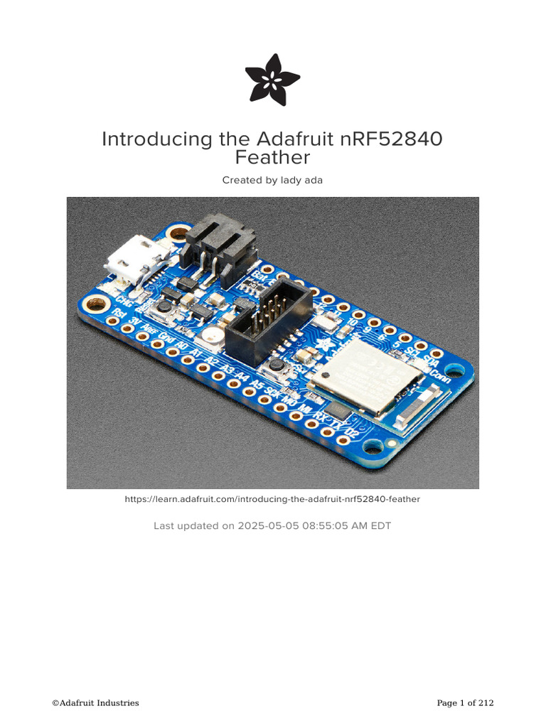 Introducing The Adafruit Nrf52840 Feather | PDF | Electrical Connector ...
