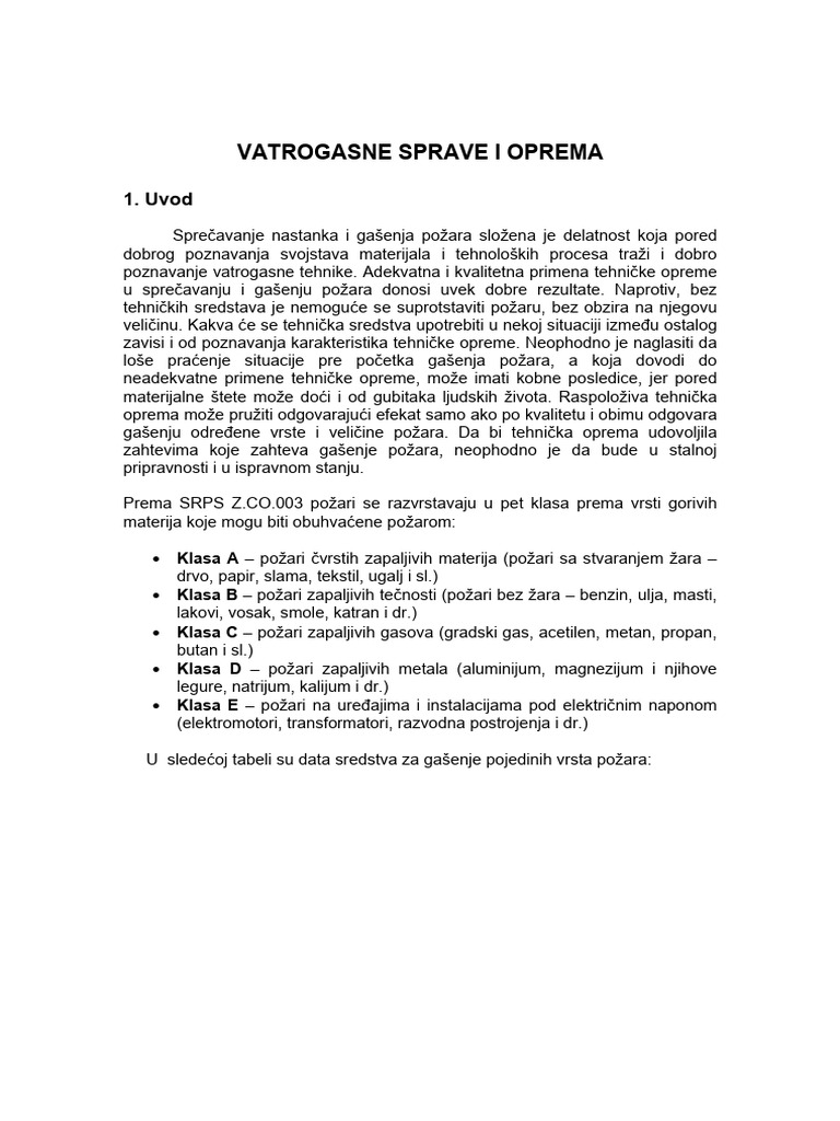 Skripta Zastita Od Pozara | PDF