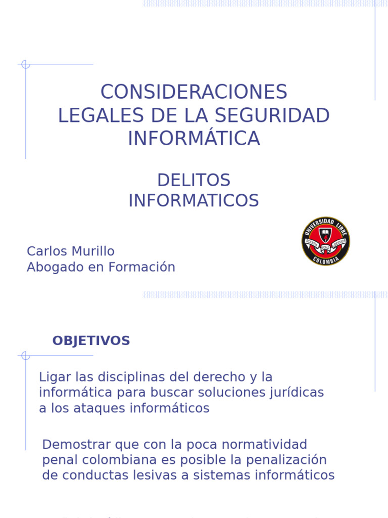 Delitos Informaticos y Consecuencias Legales | PDF | Cibercrimen | Justicia