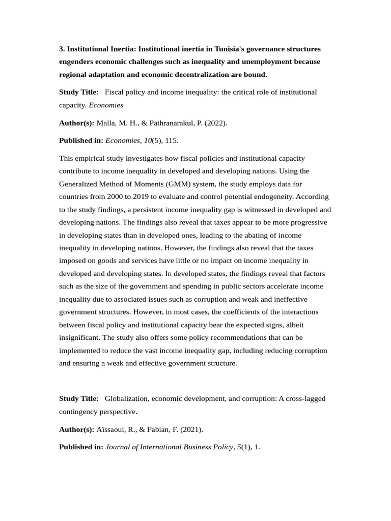 Institutional Inertia - Edited | PDF | Institution | Economic Inequality
