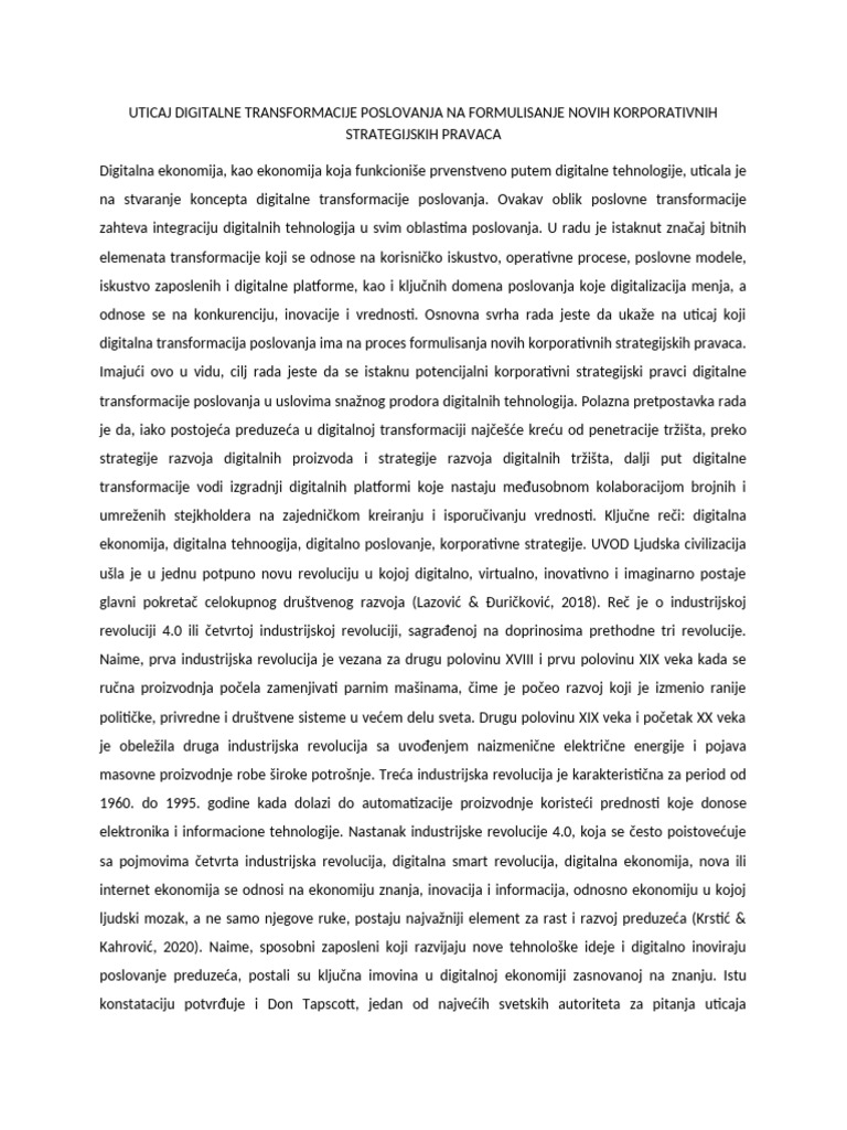 Digitalna Ekonomija | PDF