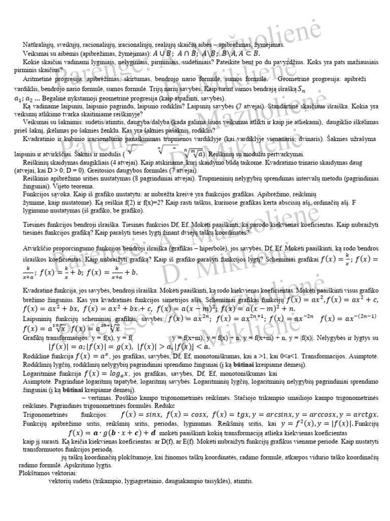 Teorinis Klausimynas-Balandis 2025 | PDF