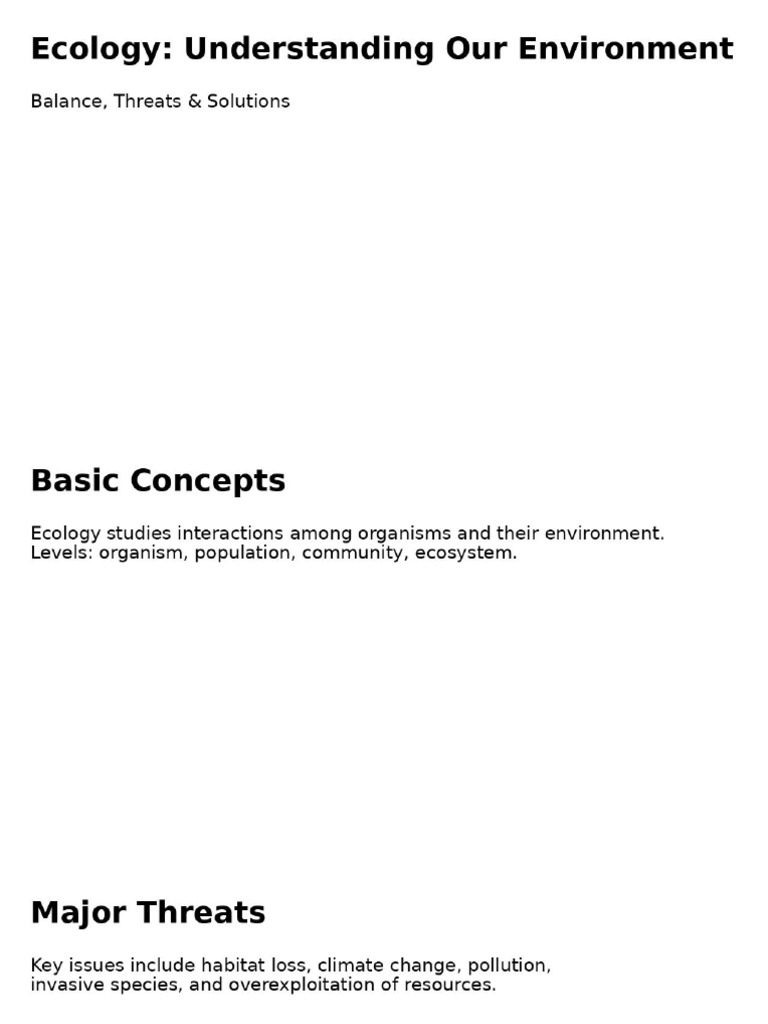Ecology Presentation | PDF