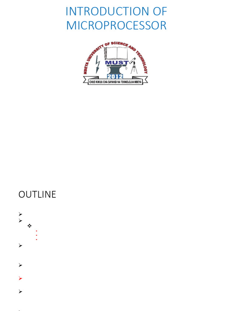 Lec 1 Intro To Microprocessor | PDF | Input/Output | Central Processing Unit
