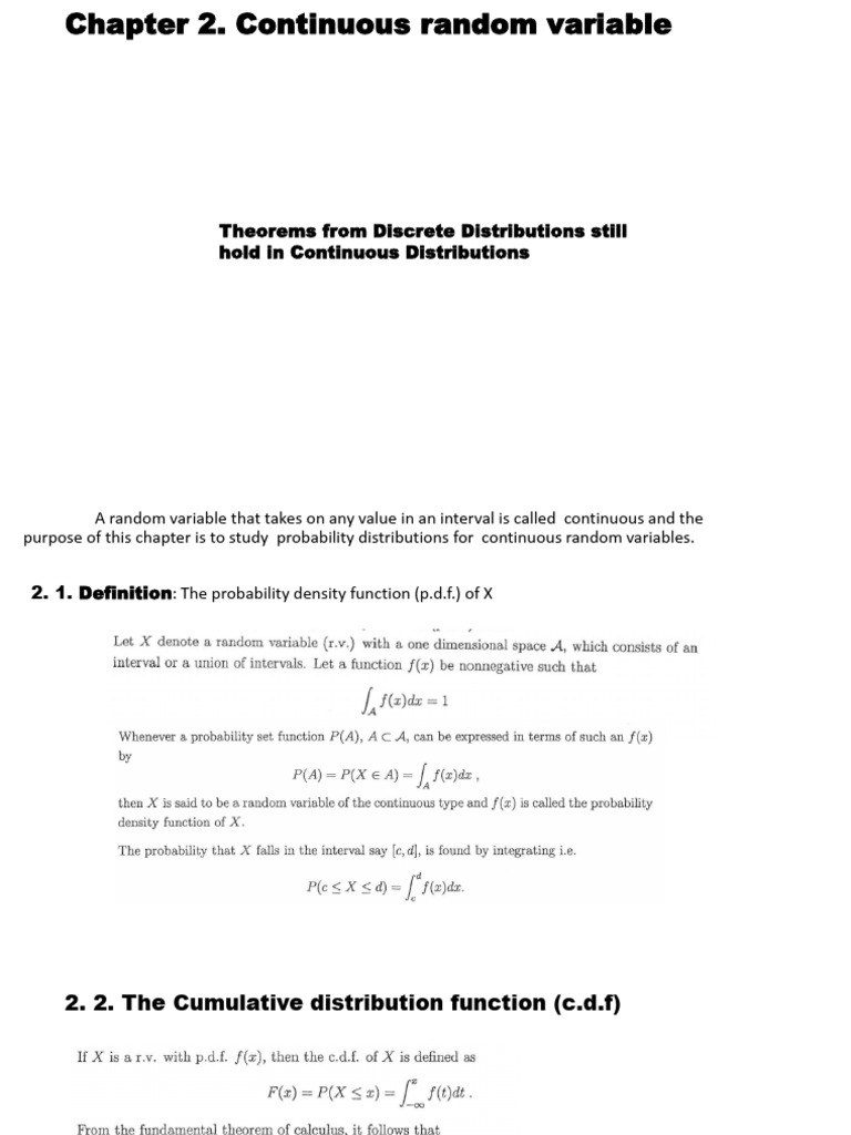 2.1-5. Expectation - Variance and Moment Generating Function | PDF | Probability Distribution ...