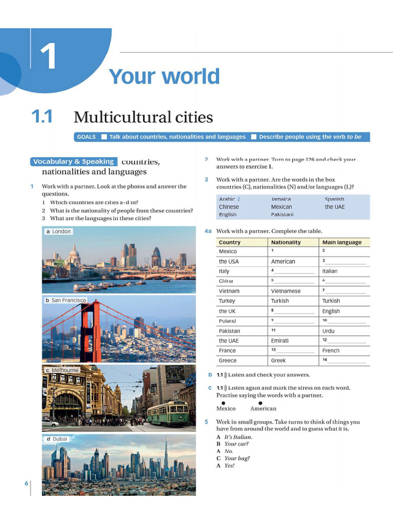 Unit 1 Your World | PDF