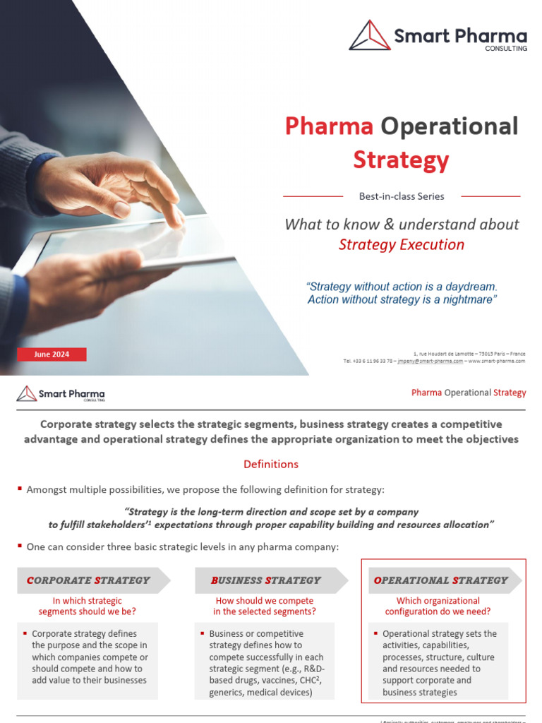 Pharma Operational Strategy Guide | PDF | Strategic Management ...