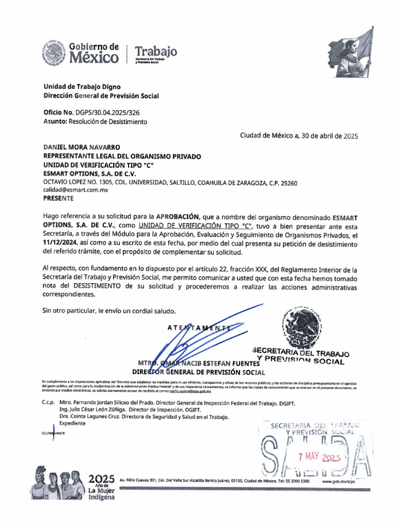 Desistimiento. Esmart. 30042025 | PDF