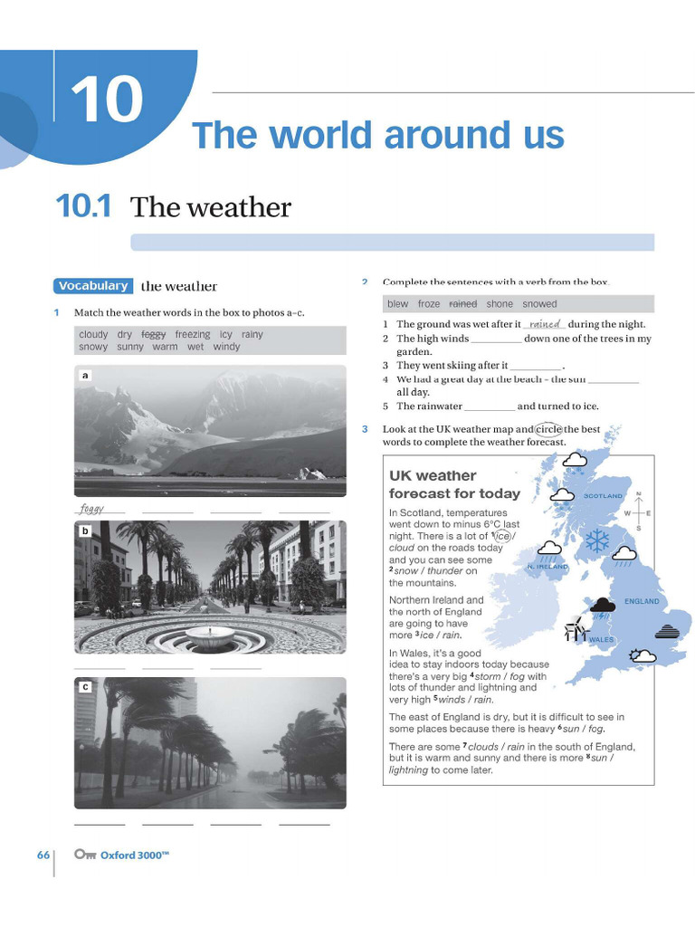 Unit 10 The World Around Us Practice | PDF