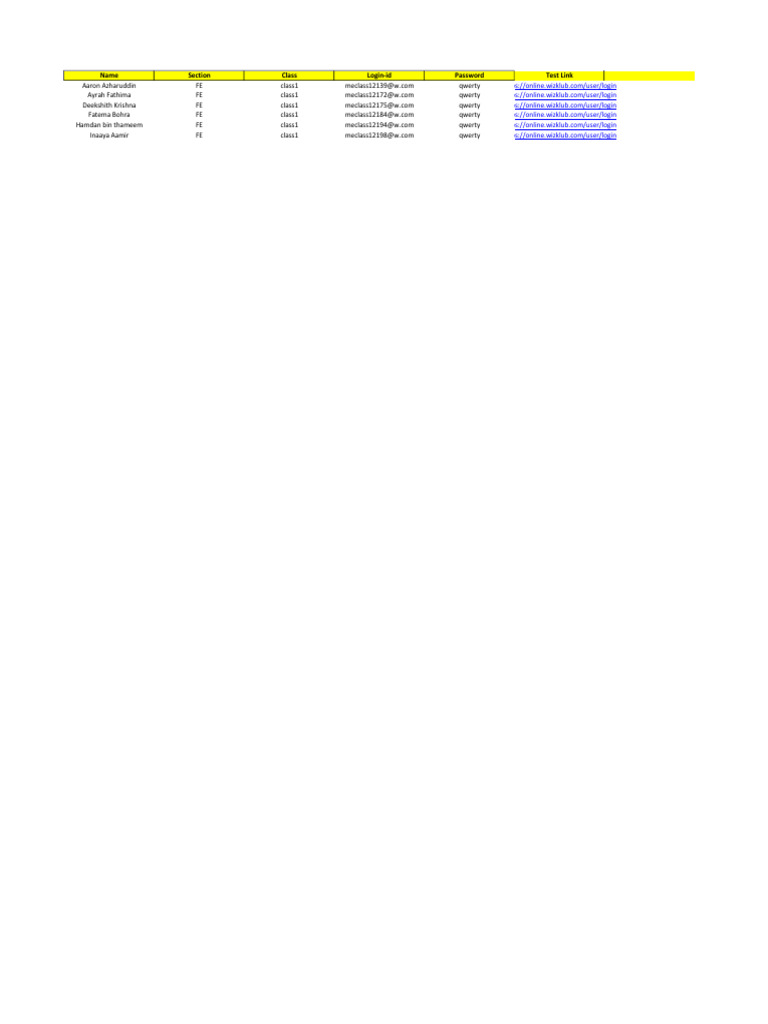 Section FE Class 1 | PDF